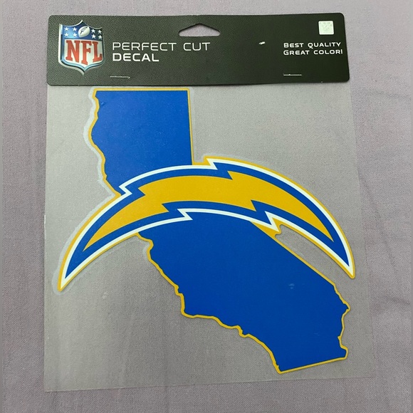 NFL | Other | Los Angeles Chargers Logo Home State Perfect Cut Decal ...